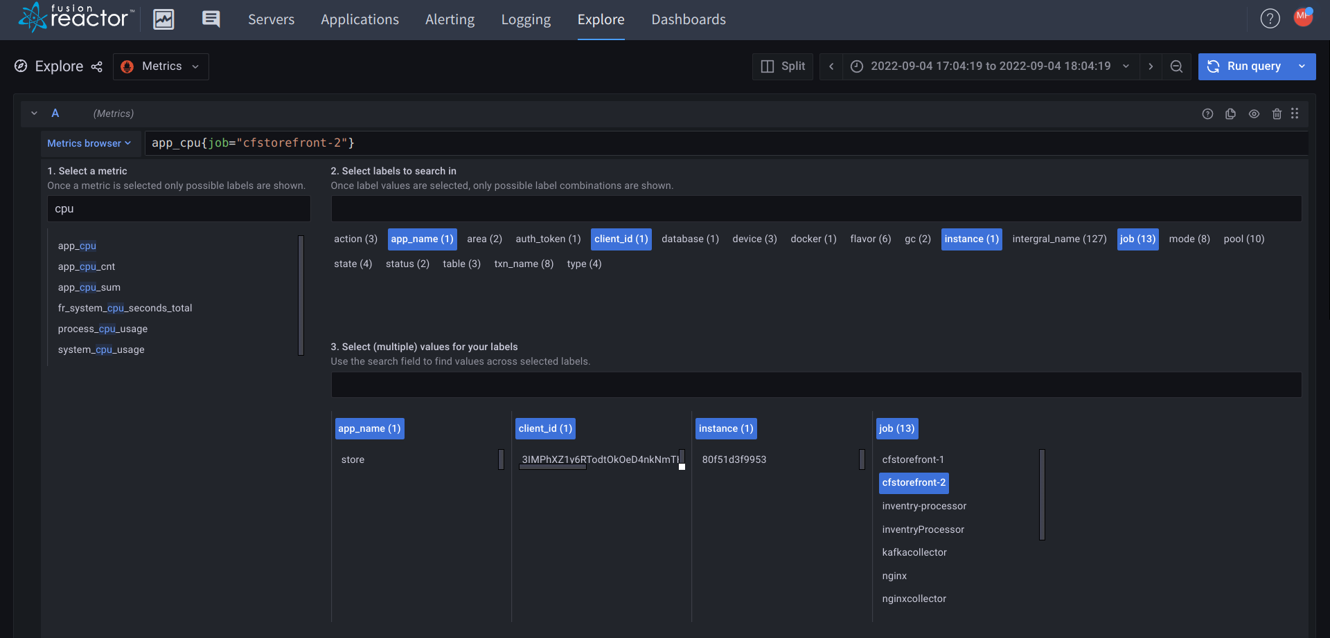 Explore - FusionReactor Documentation